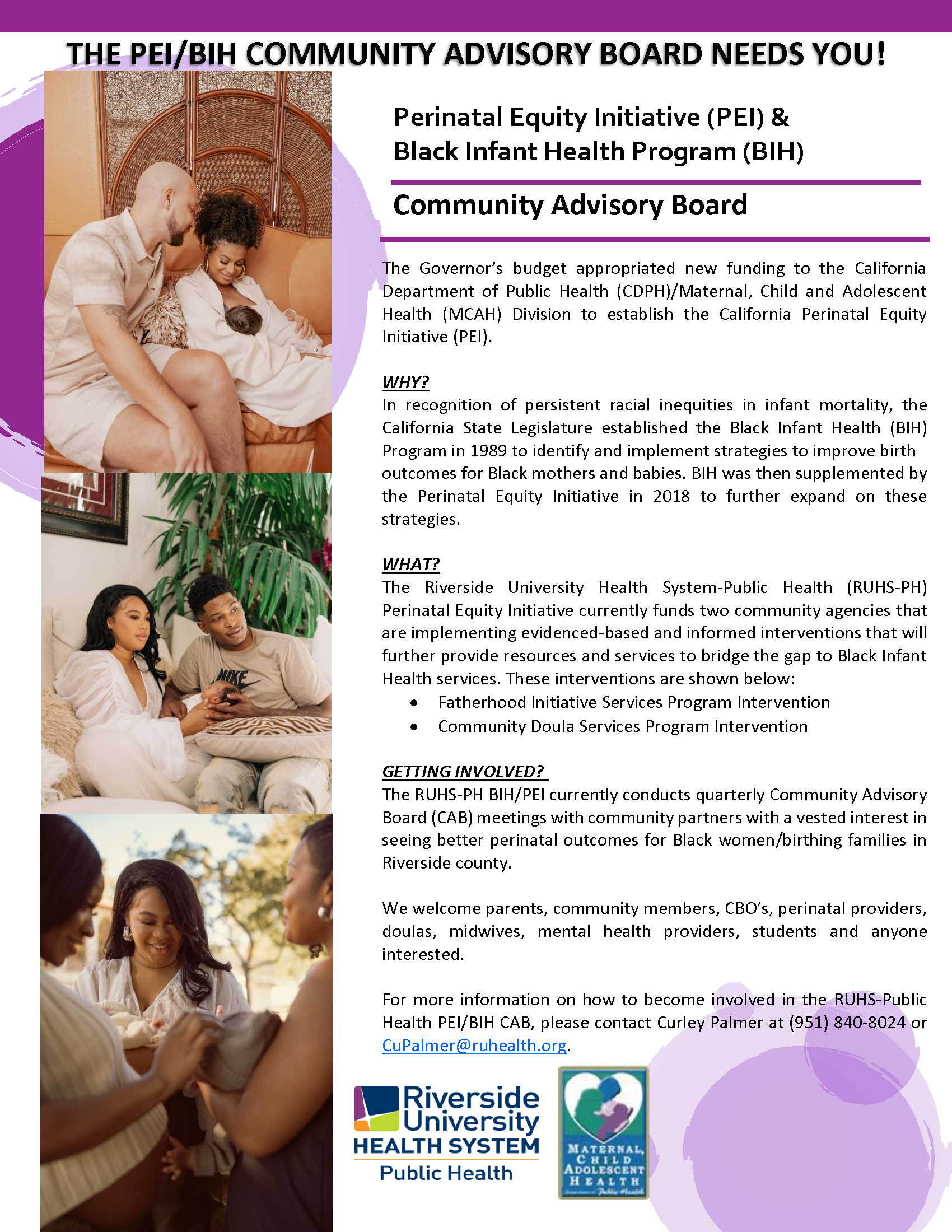 Perinatal Equity Initiative | Riverside University Health System